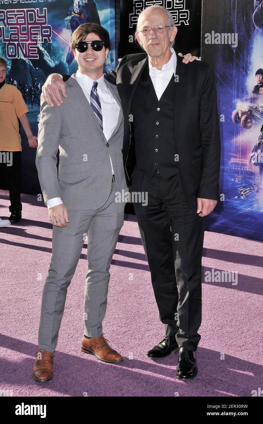 (R-L) Christopher Lloyd and Son arrives at the "Ready Player One" Los ...