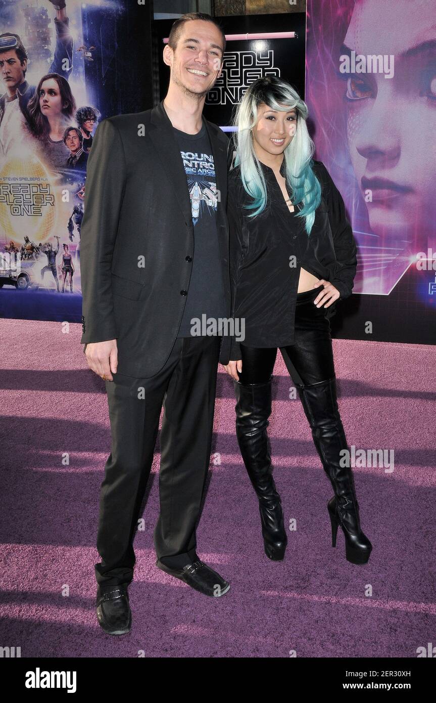 (L-R) Peter Kitch and Mari Takahashi arrives at the "Ready Player One ...