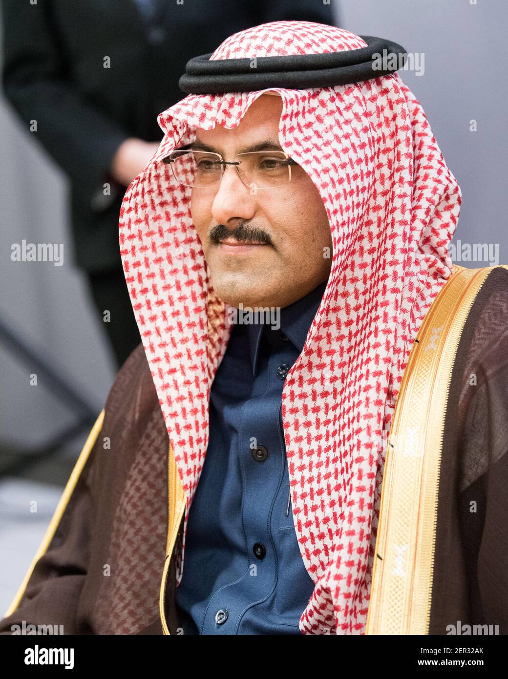 Saudi Arabia’s ambassador to Yemen, Mohamed al-Jaber, at the signing of ...