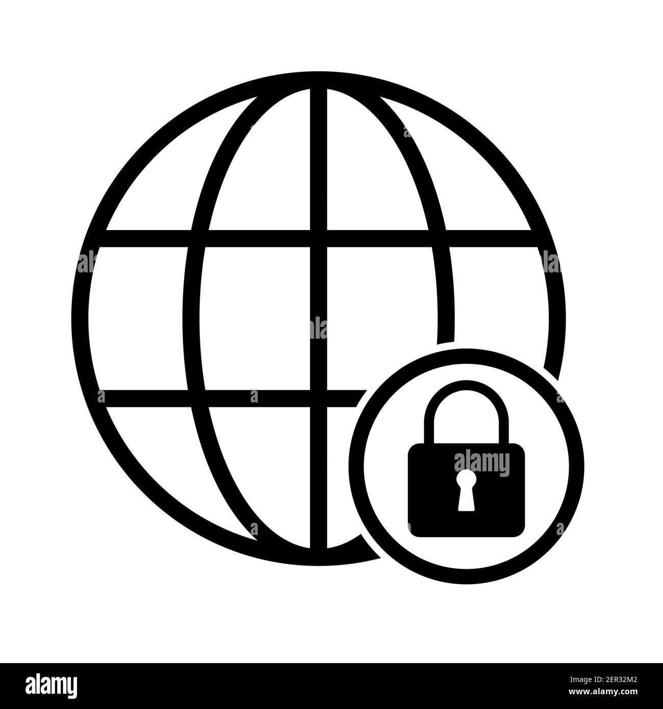WWW world wide web site symbol, Internet map icon, website address ...