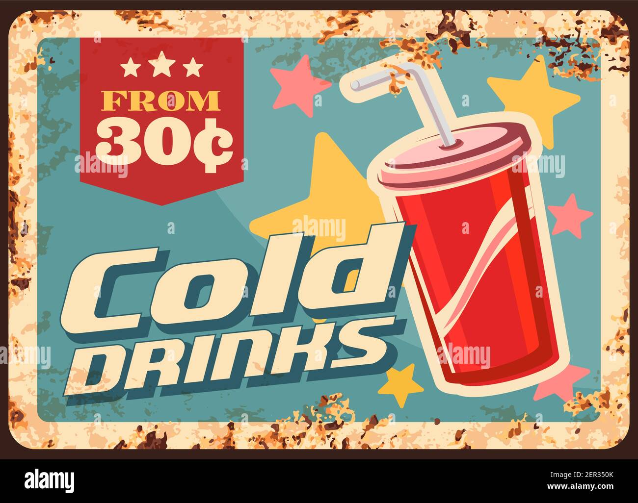 Vintage soda ad plate Stock Vector Images - Alamy