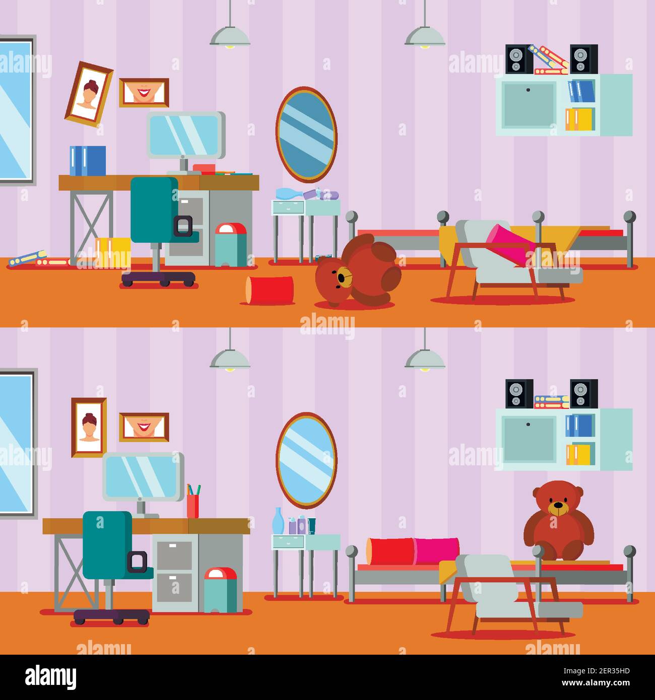 Teen girl teddy bear isolated Stock Vector Images - Alamy