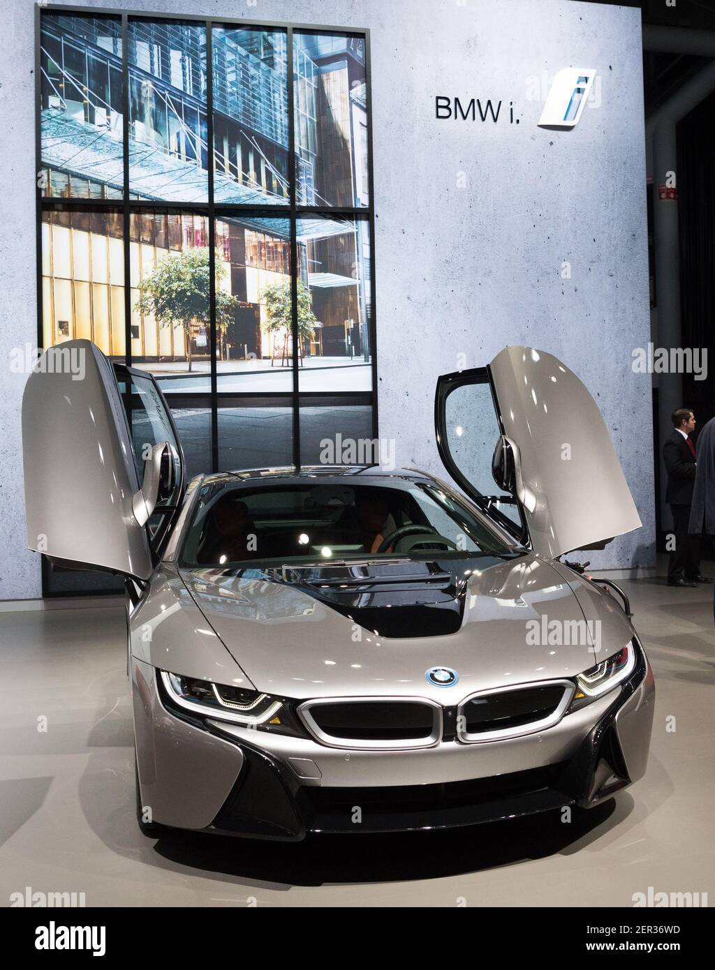 The BMW i8 at the New York International Auto Show in New York City on ...