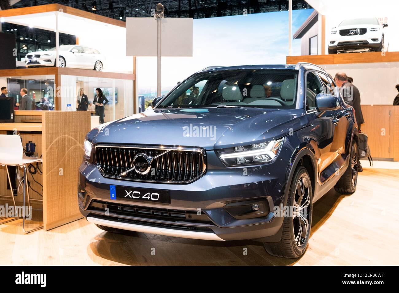 The Volvo XC40 at the New York International Auto Show in New York City ...