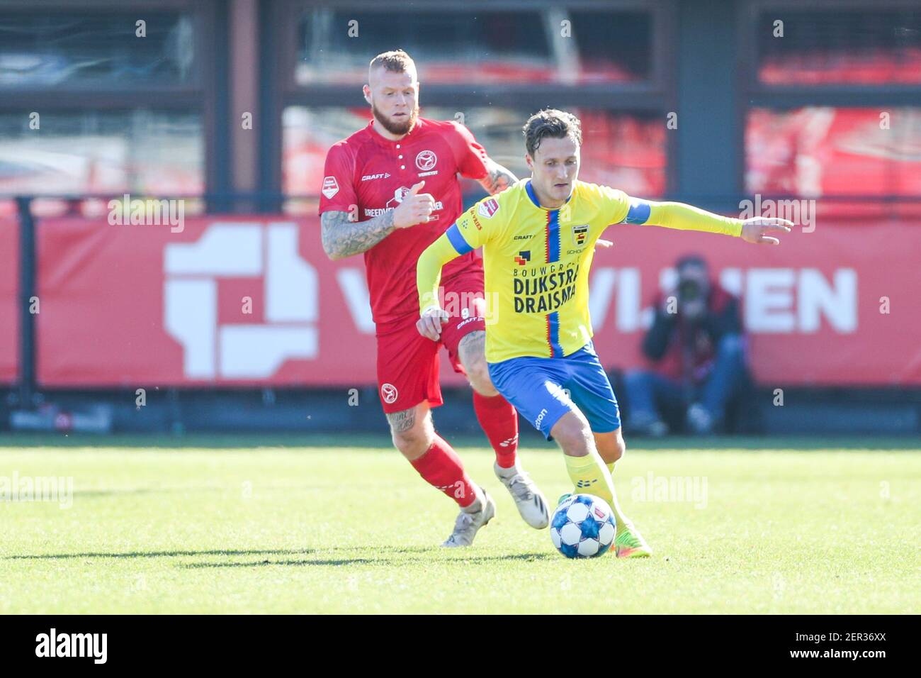 ALMERE, NETHERLANDS - FEBRUARY 28: Thomas Verheydt of Almere City FC ...