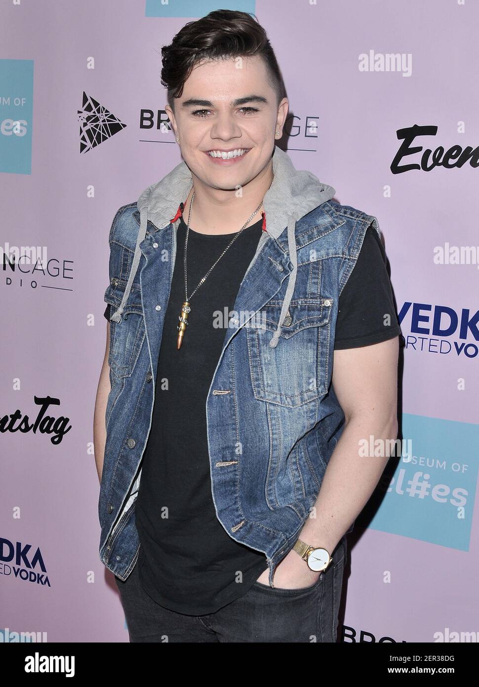 Brandon Stewart arrives at The Museum Of Selfies VIP Grand Opening held ...