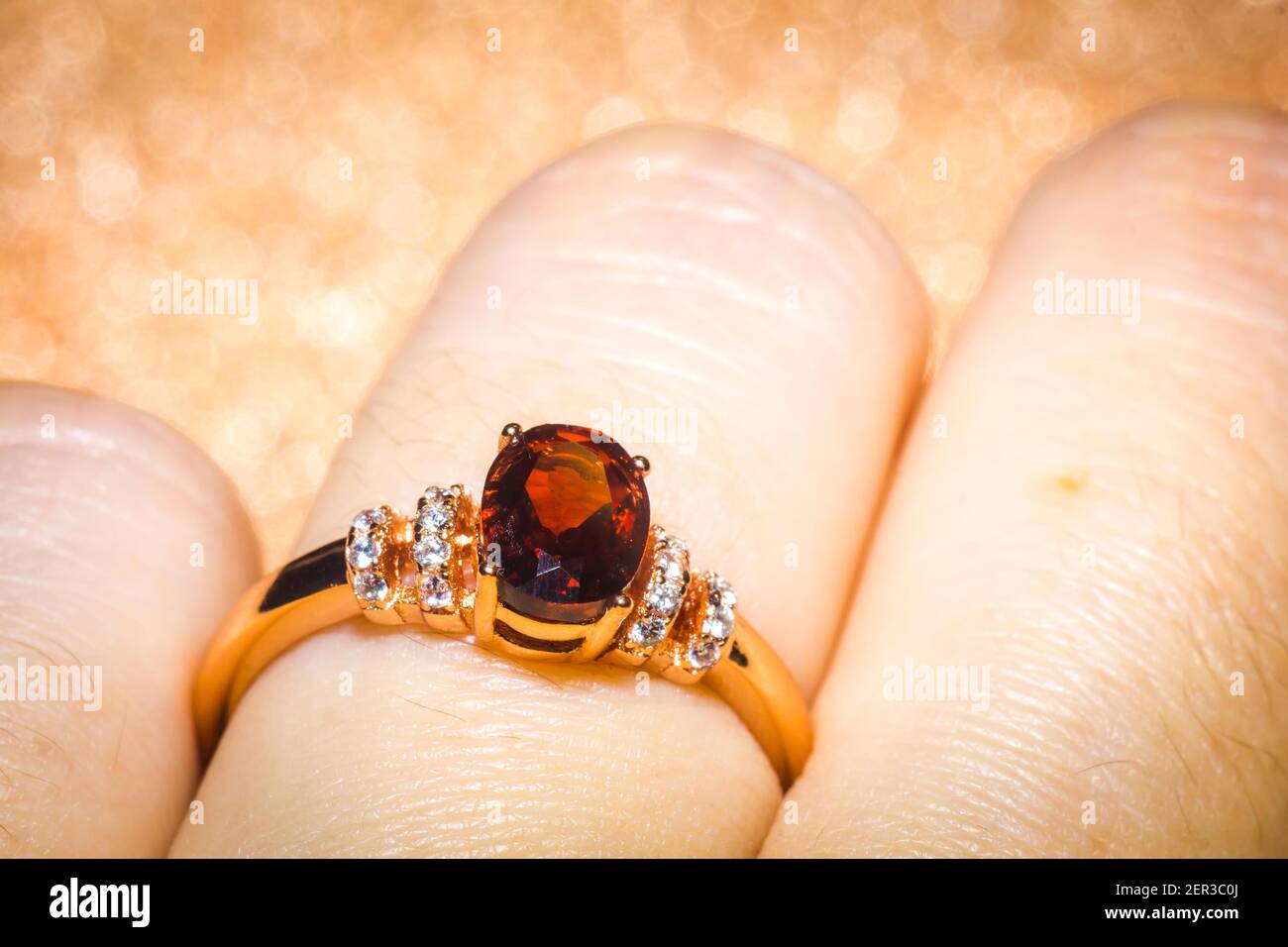 Dark red garnet gem hi-res stock photography and images - Alamy