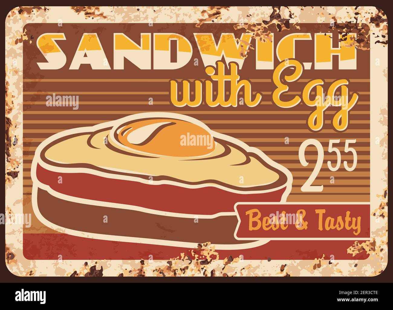 Homemade toasted bread fried egg Stock Vector Images - Alamy