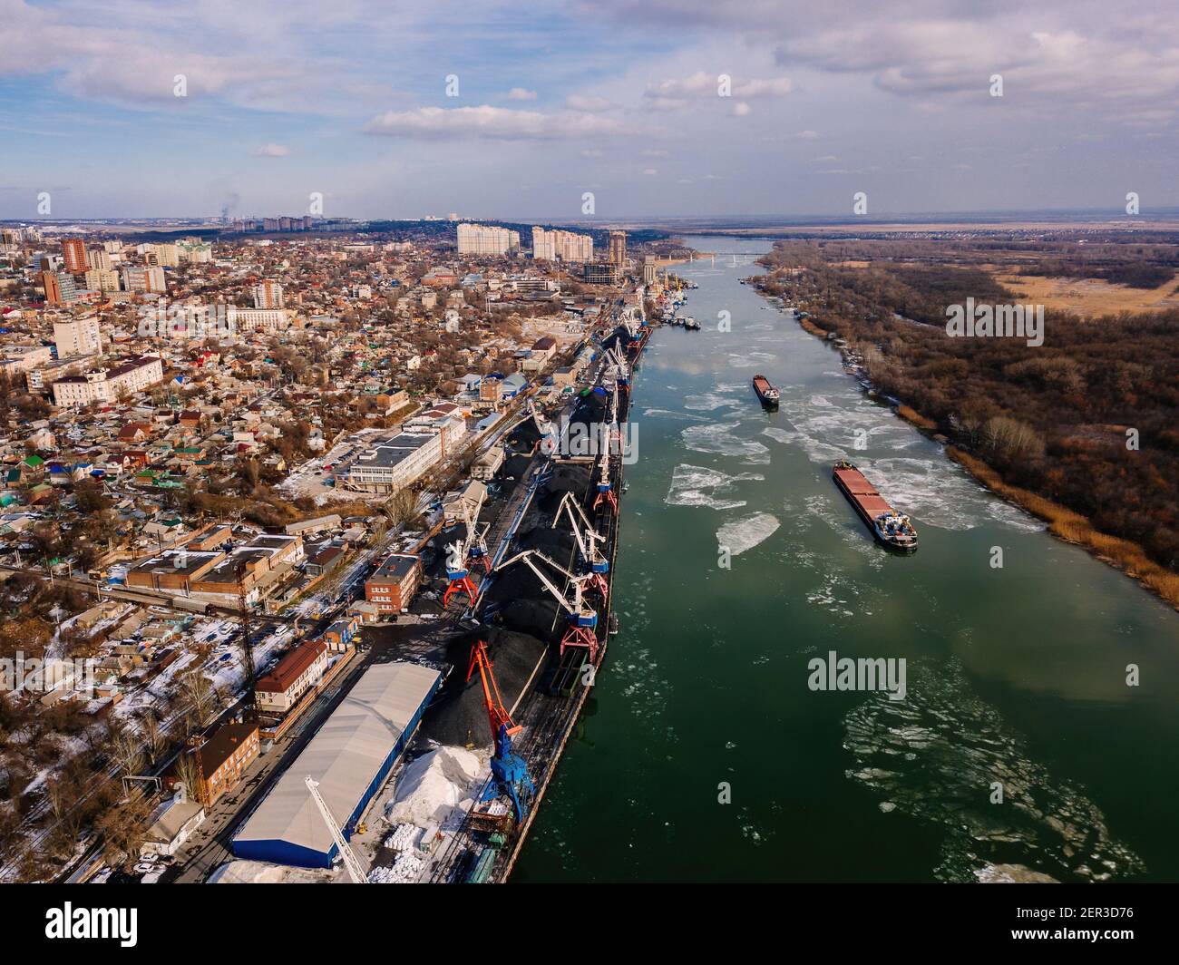 Rostov on don bridge on river don hi-res stock photography and images ...