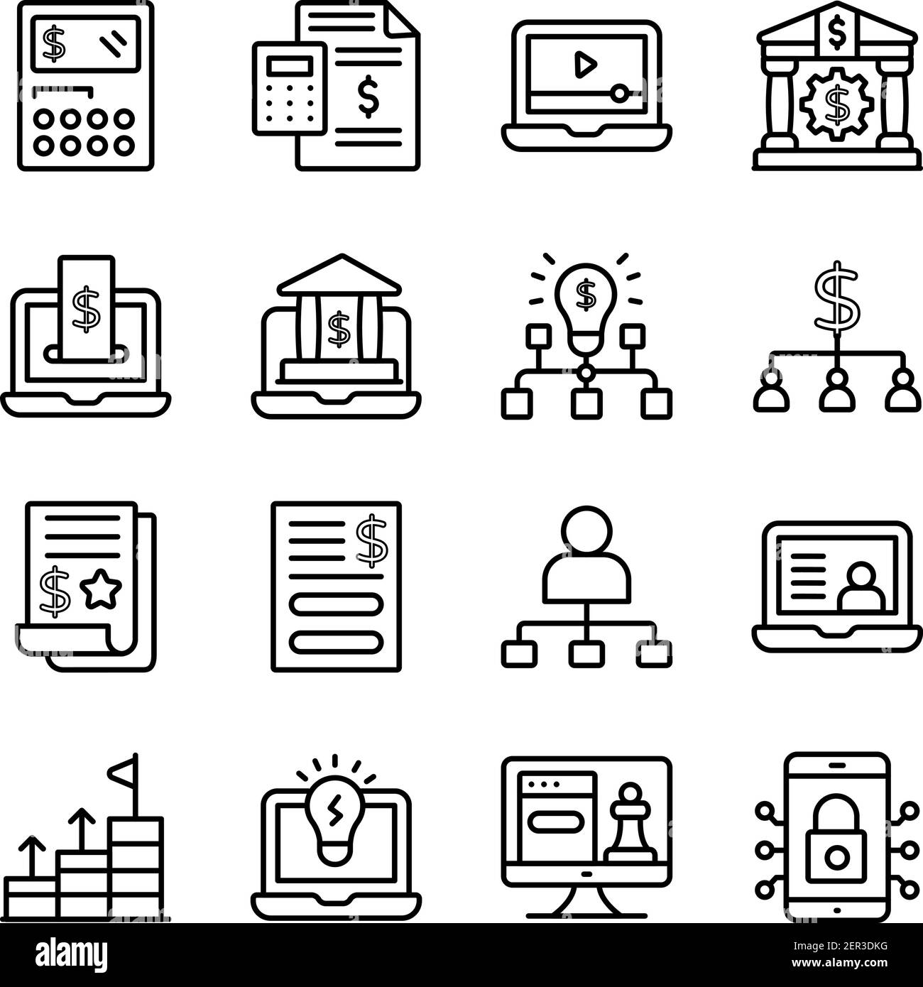 Mobile statistics icons in Black and White Stock Photos & Images - Alamy