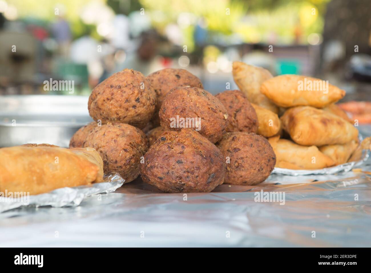 Street food at a street market in Tanzania, Zanzibar Stock Photo - Alamy