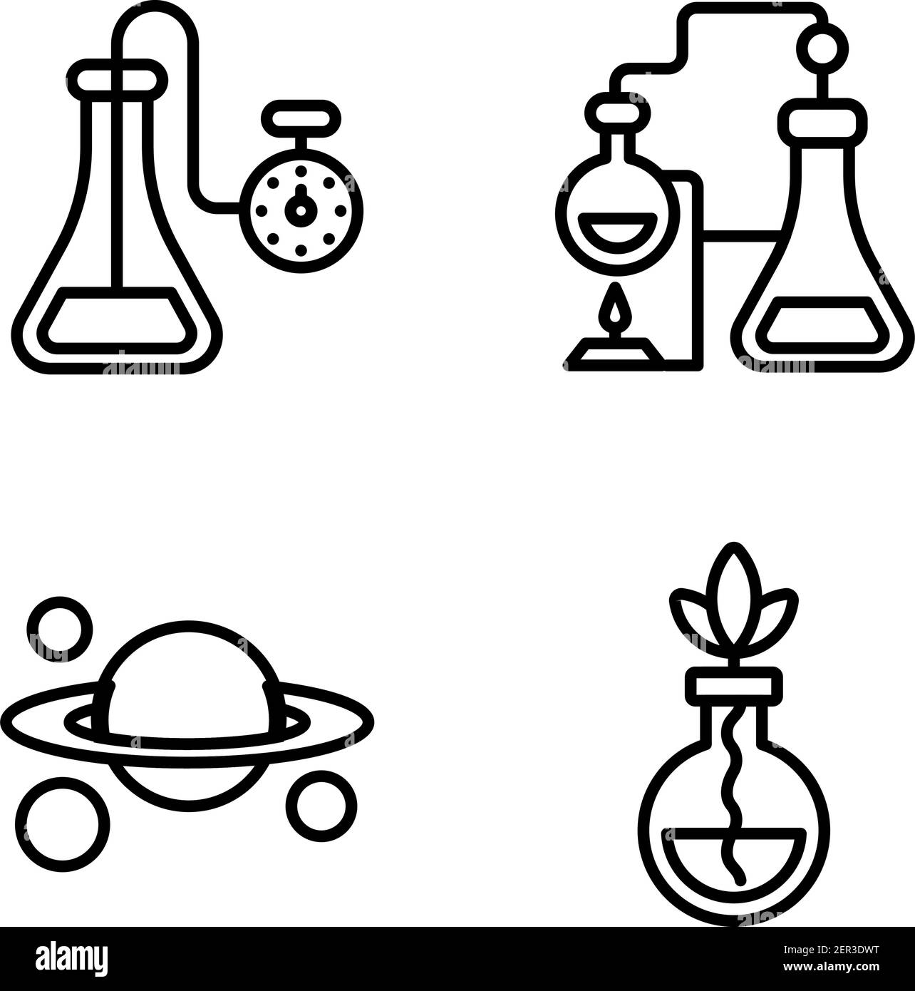 Pack of Chemistry Education Linear Icons Stock Vector Image & Art - Alamy