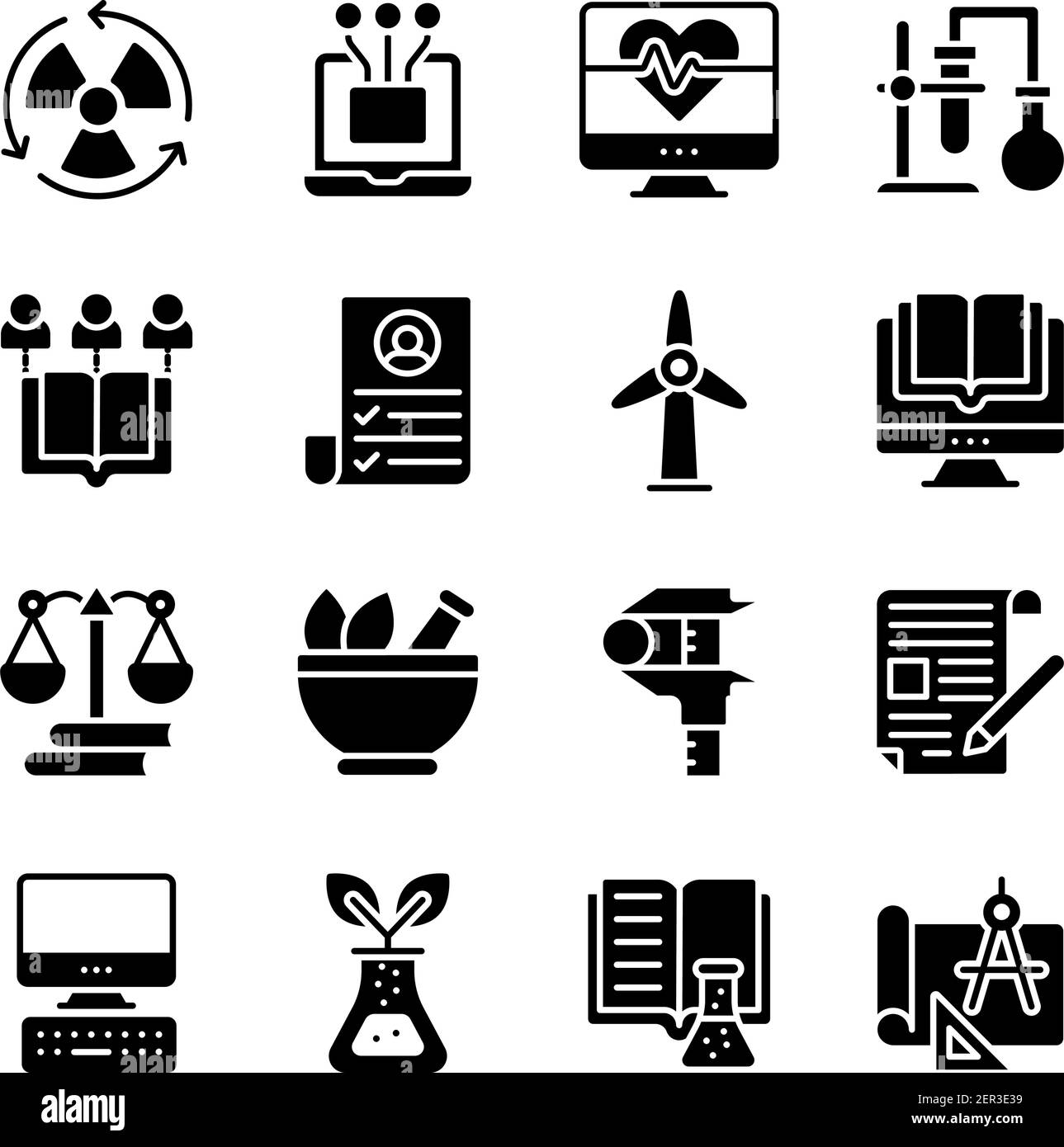 Pack of Education and Learning Solid Icons Stock Vector Image & Art - Alamy