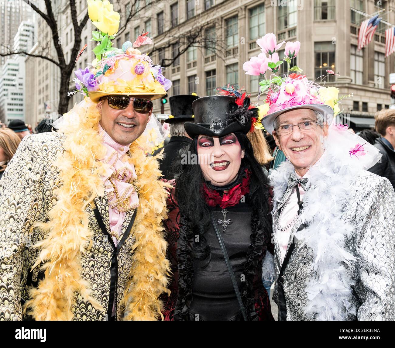 Easter Bonnet parade on Fifth Avenue in midtown Manhattan in New York ...