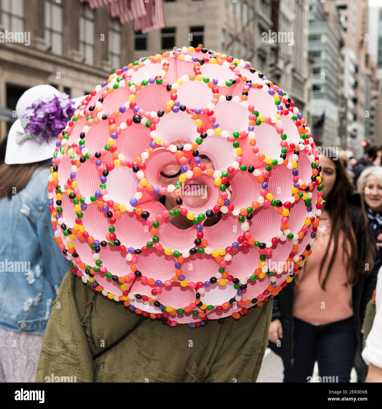 Easter Bonnet parade on Fifth Avenue in midtown Manhattan in New York ...