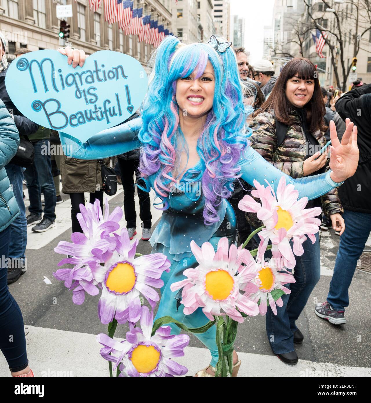 Easter Bonnet parade on Fifth Avenue in midtown Manhattan in New York ...