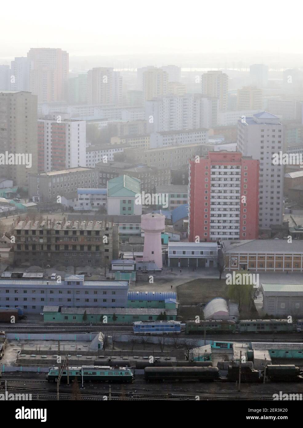 General views of North Korea seen in these hand out photos provided by ...