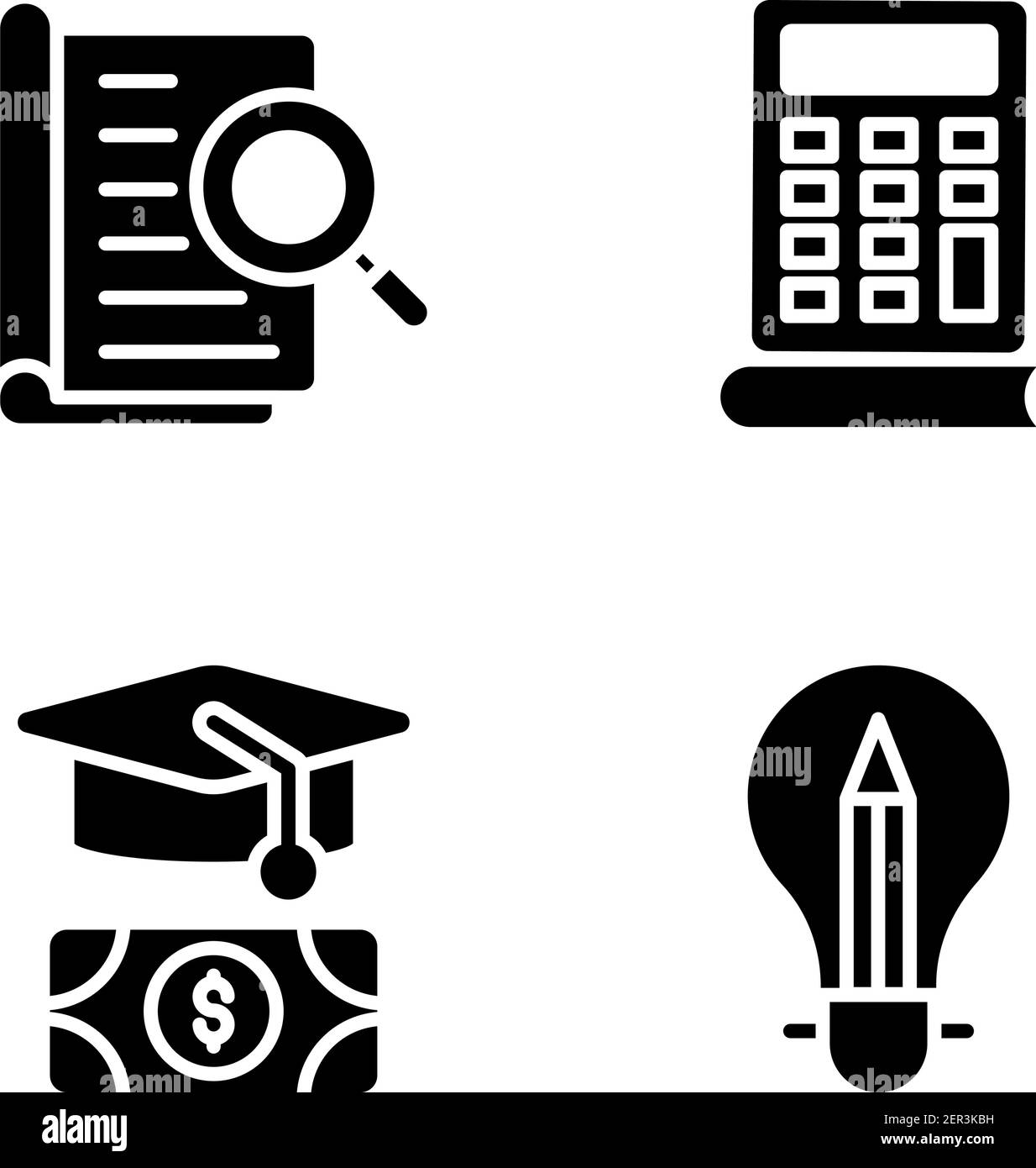 Pack of Modern Education Solid Icons Stock Vector Image & Art - Alamy