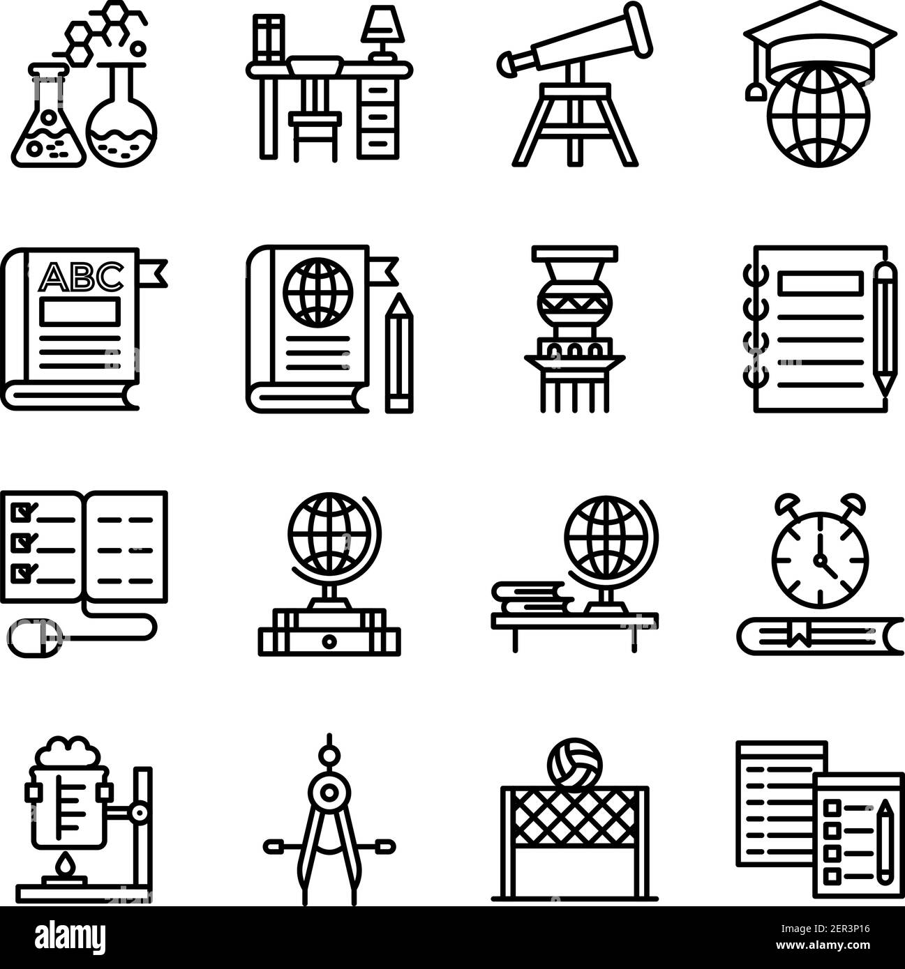 Pack of Learning Linear Icons Stock Vector Image & Art - Alamy