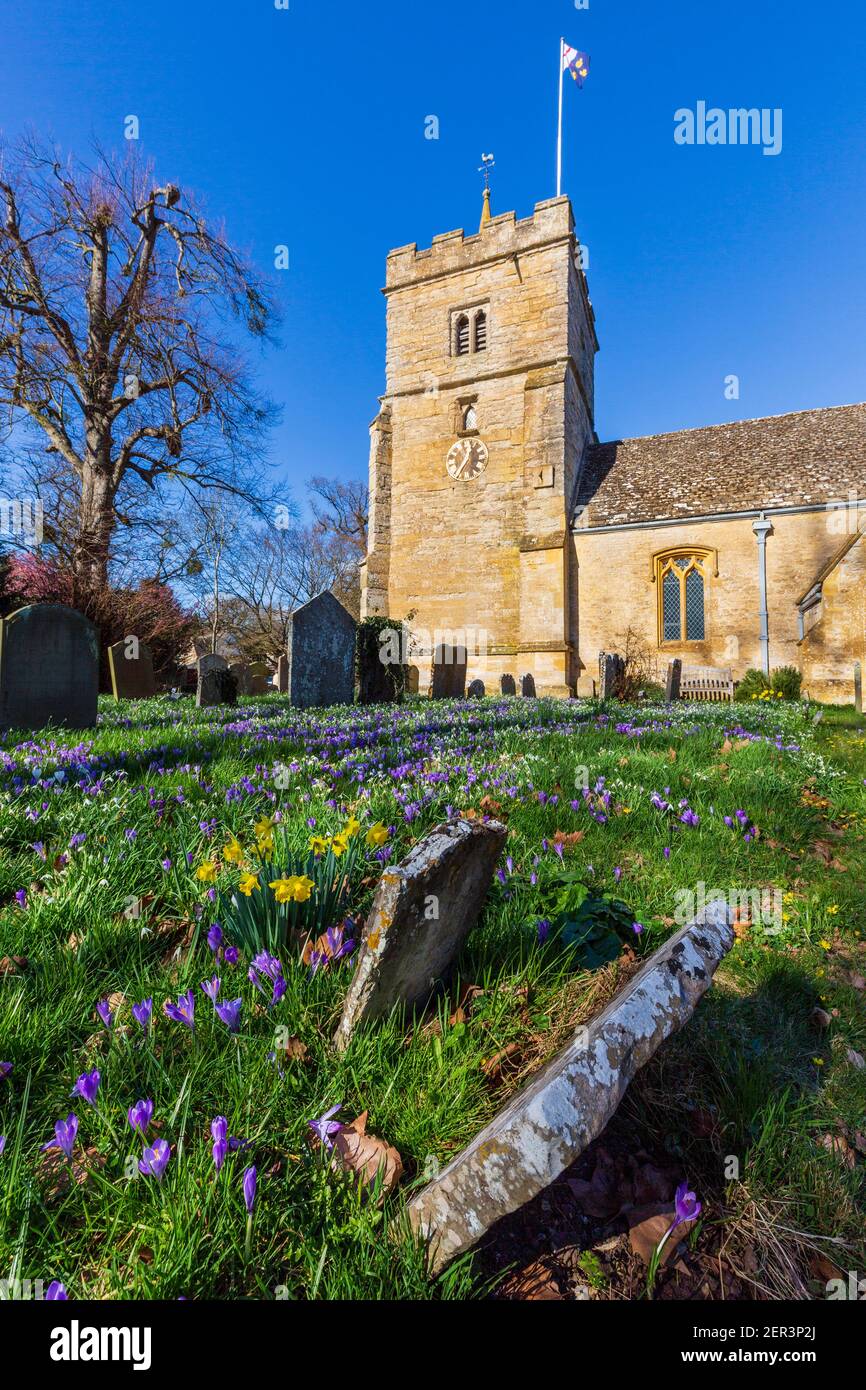 The church of St James the Great at Birlingham, Worcestershire, England ...