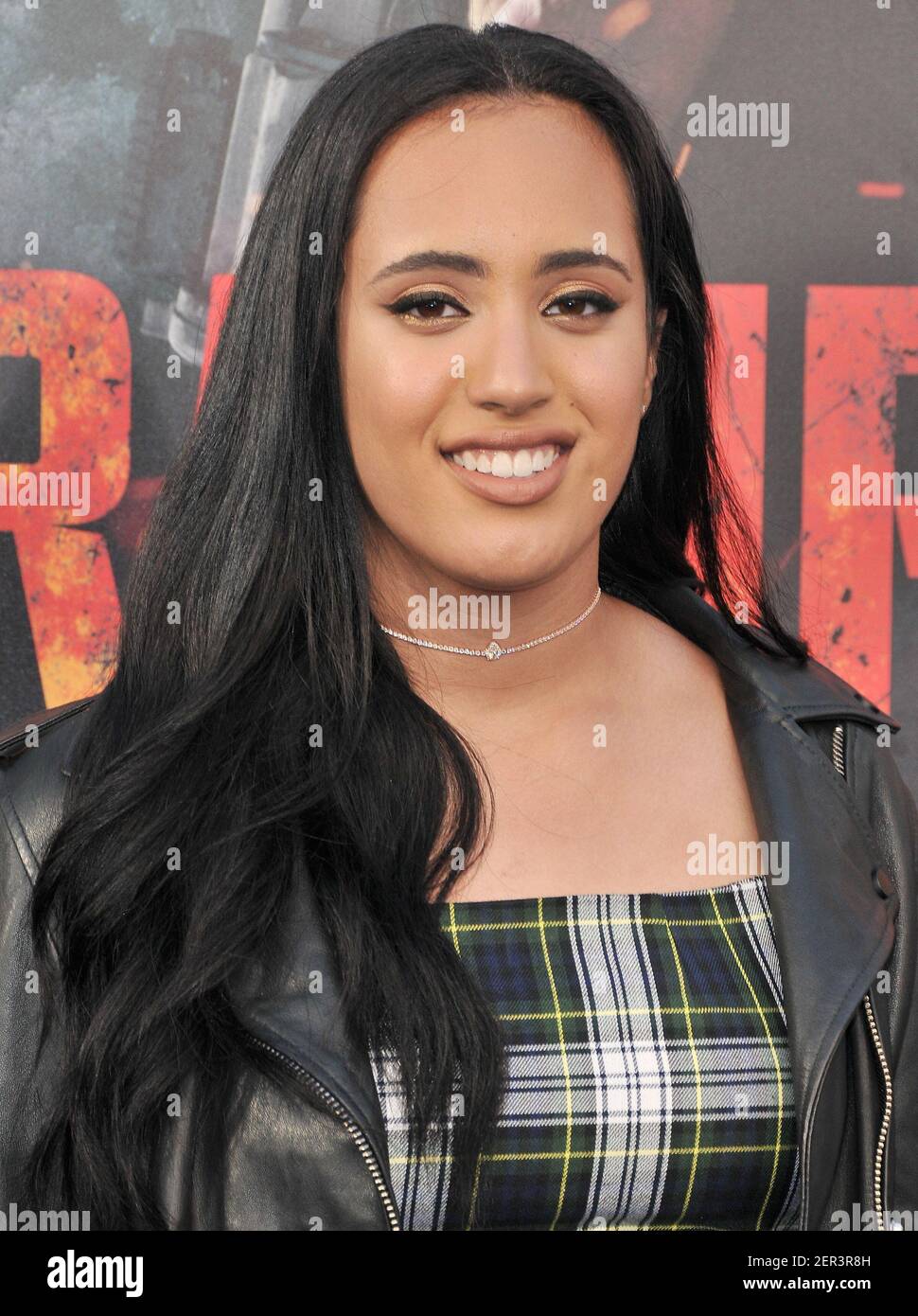 Simone Alexandra Johnson arrives at the Warner Bros. Pictures' "Rampage ...