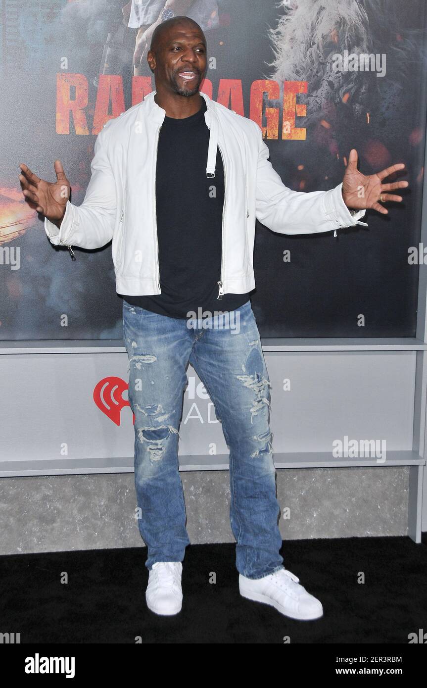 Terry Crews arrives at the Warner Bros. Pictures' "Rampage" Los Angeles ...