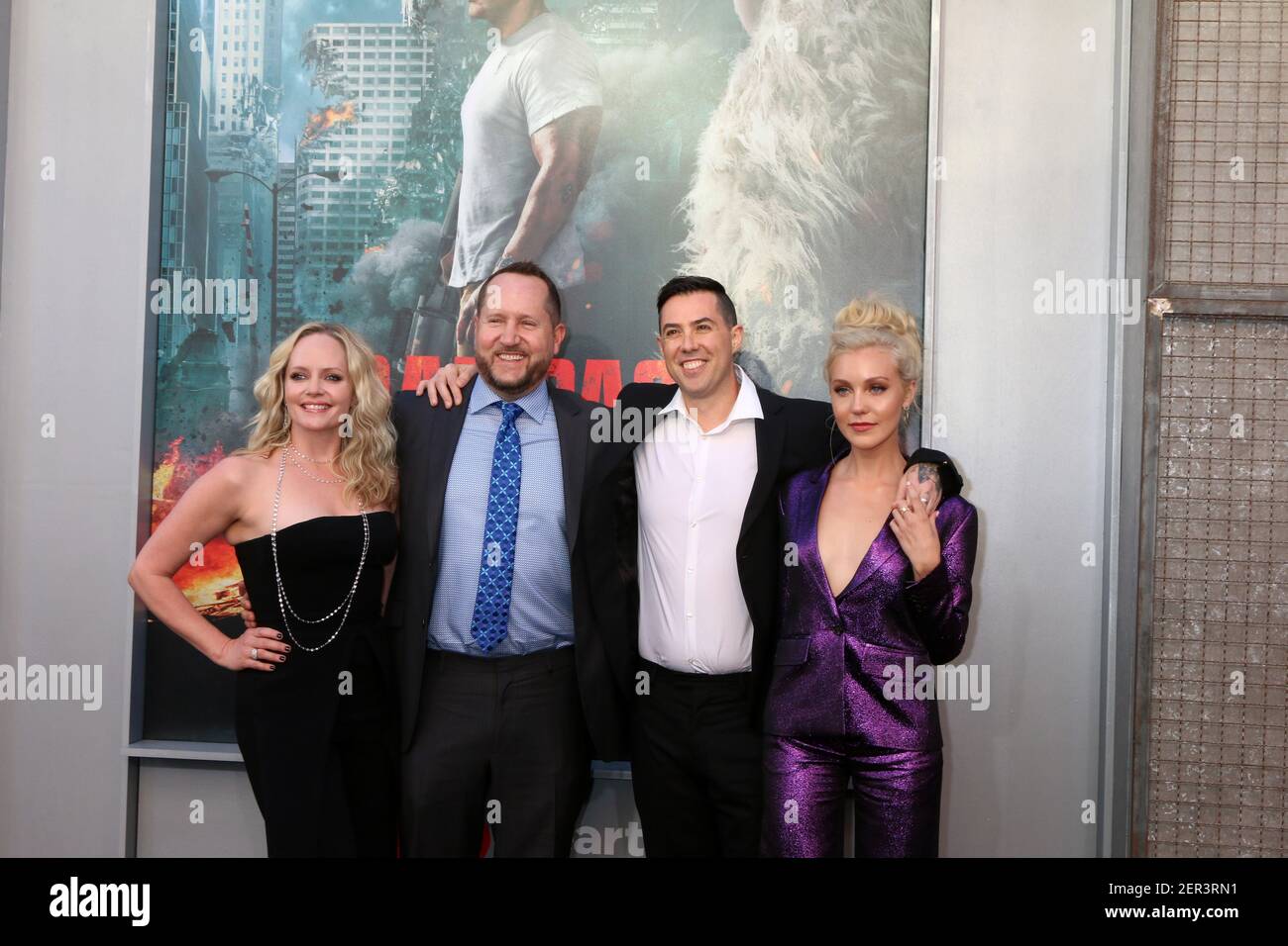 Marley Shelton, Beau Flynn, Brad Peyton, Breanne Hill at the "Rampage ...
