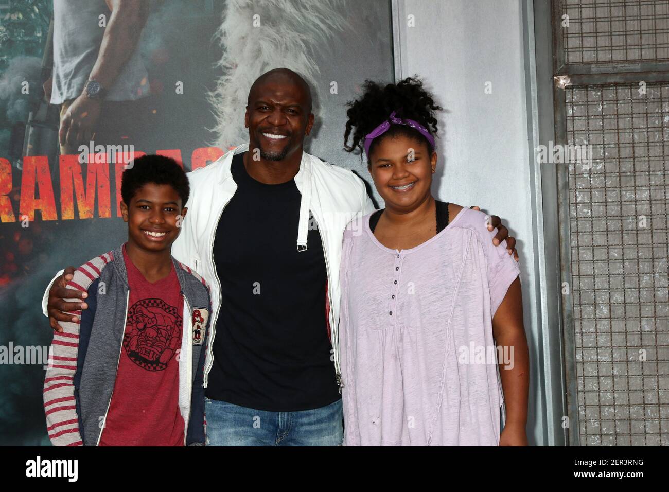 Isaiah Crews, Terry Crews, Wynfrey Crews at the "Rampage" Premiere at ...