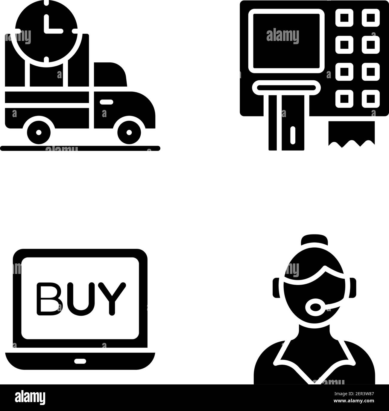 Pack of Buying and Purchasing Solid Icons Stock Vector Image & Art - Alamy