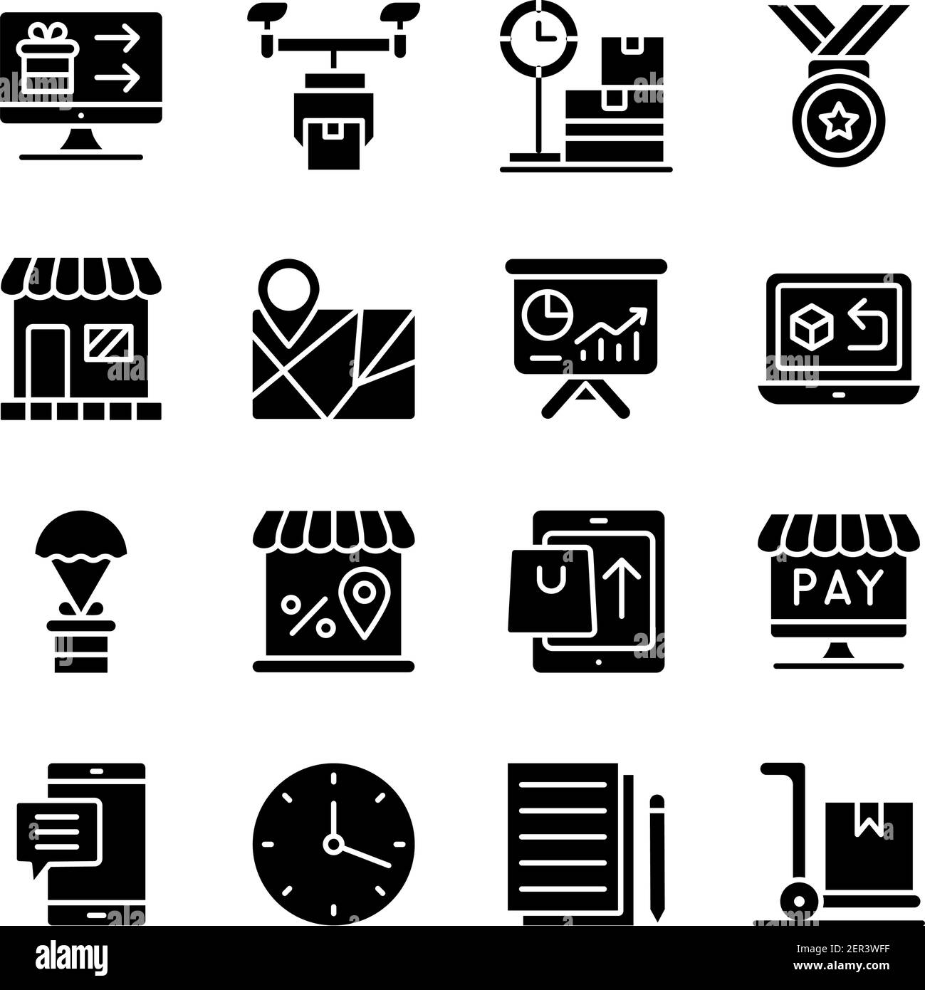 Pack of Shopping and Spending Solid Icons Stock Vector Image & Art - Alamy