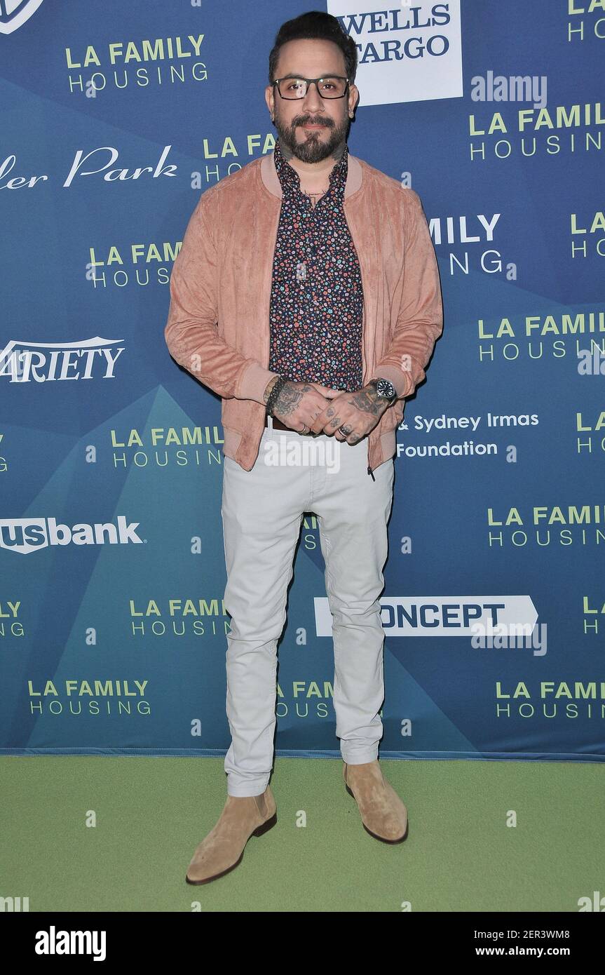 AJ McLean arrives at the LA Family Housing Awards 2018 held at The Lot ...