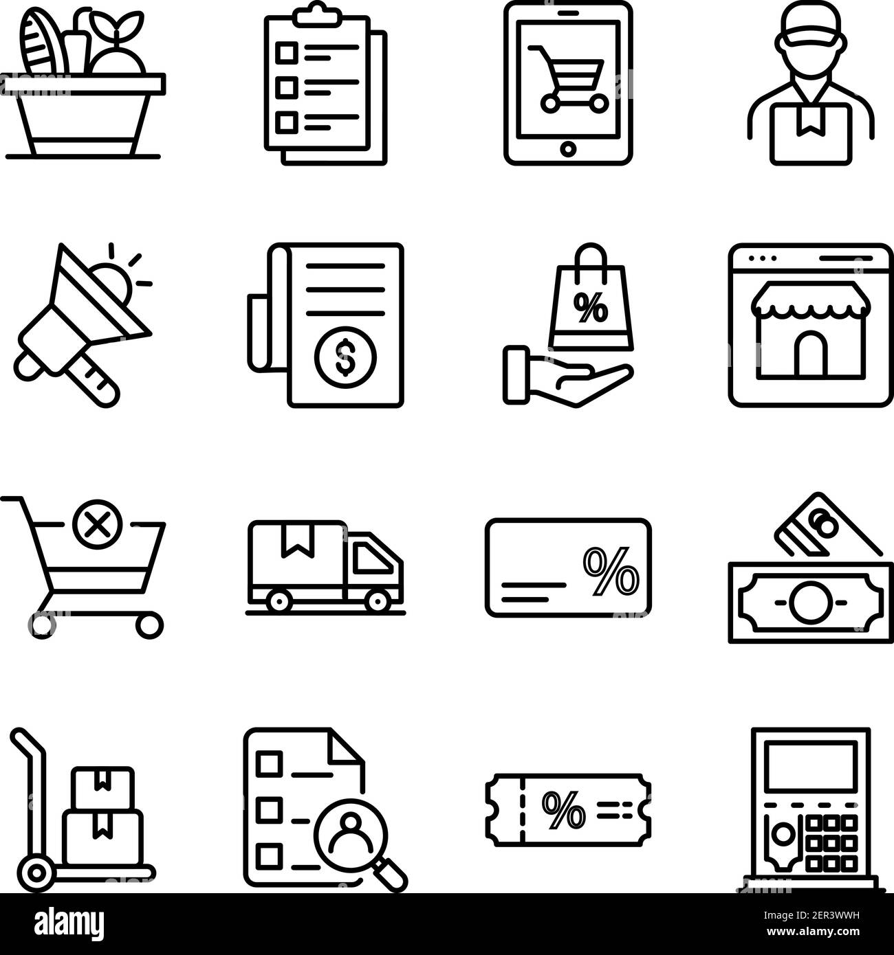 Commerce mobile shopping search Black and White Stock Photos & Images ...