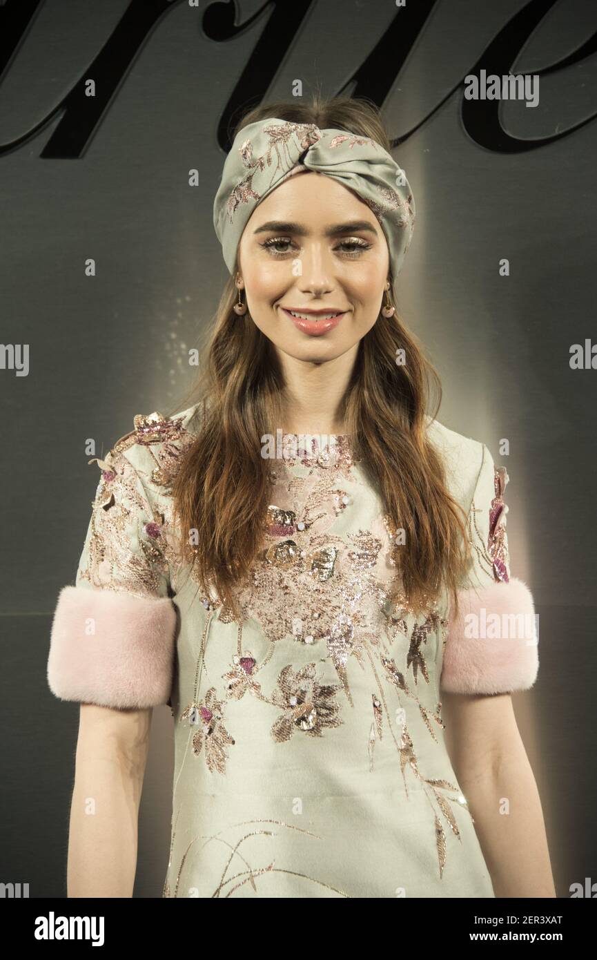 Lily Collins attends the launch event of Santos de Cartier watch at ...