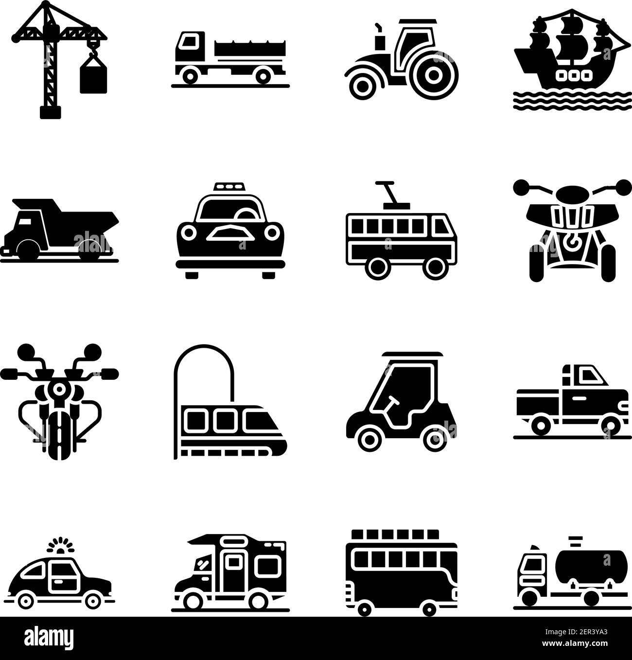 Pack of Automobile Solid Icons Stock Vector Image & Art - Alamy
