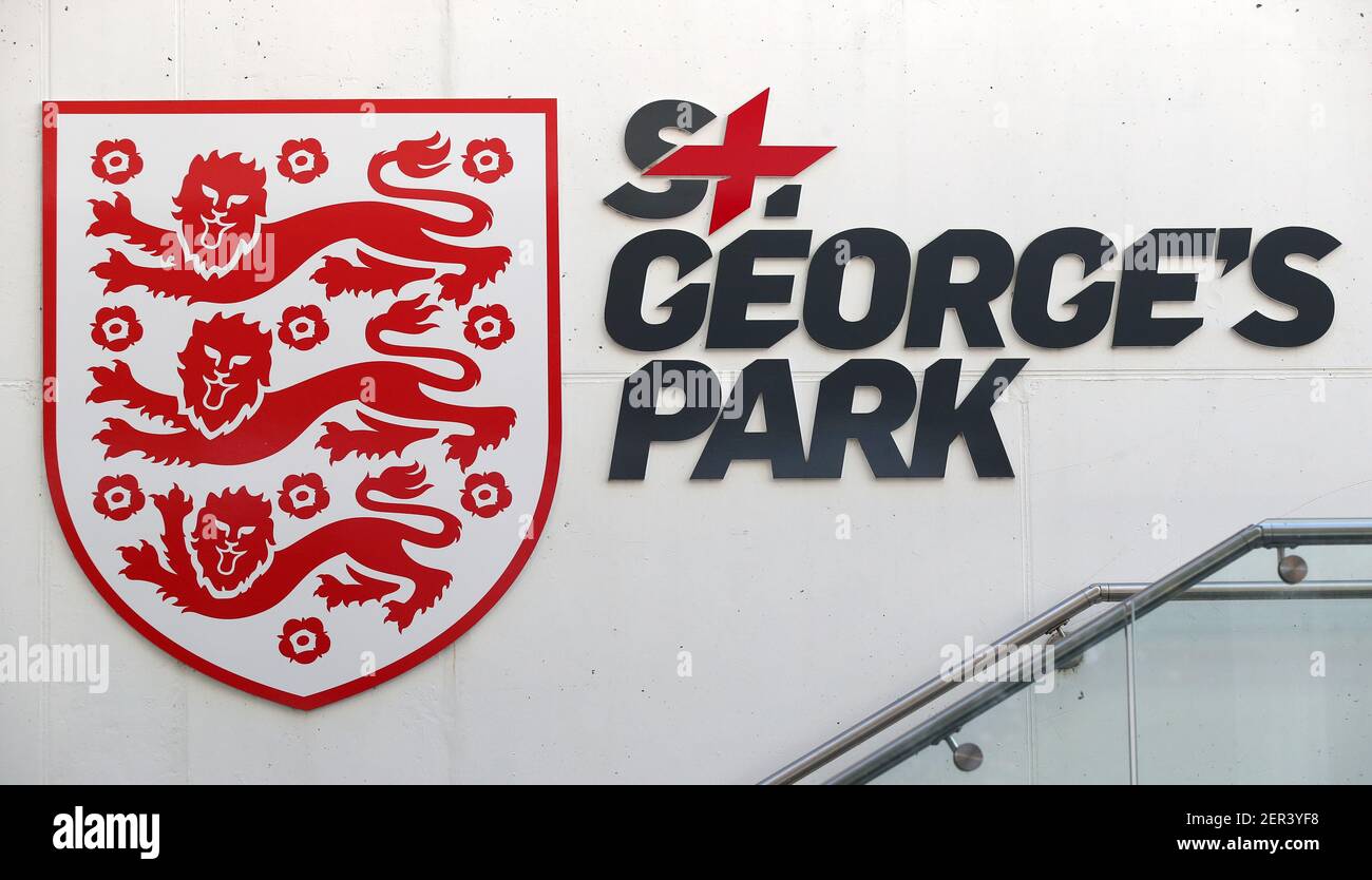 Signage at St George’s Park. Picture date: Sunday February 28, 2021 ...
