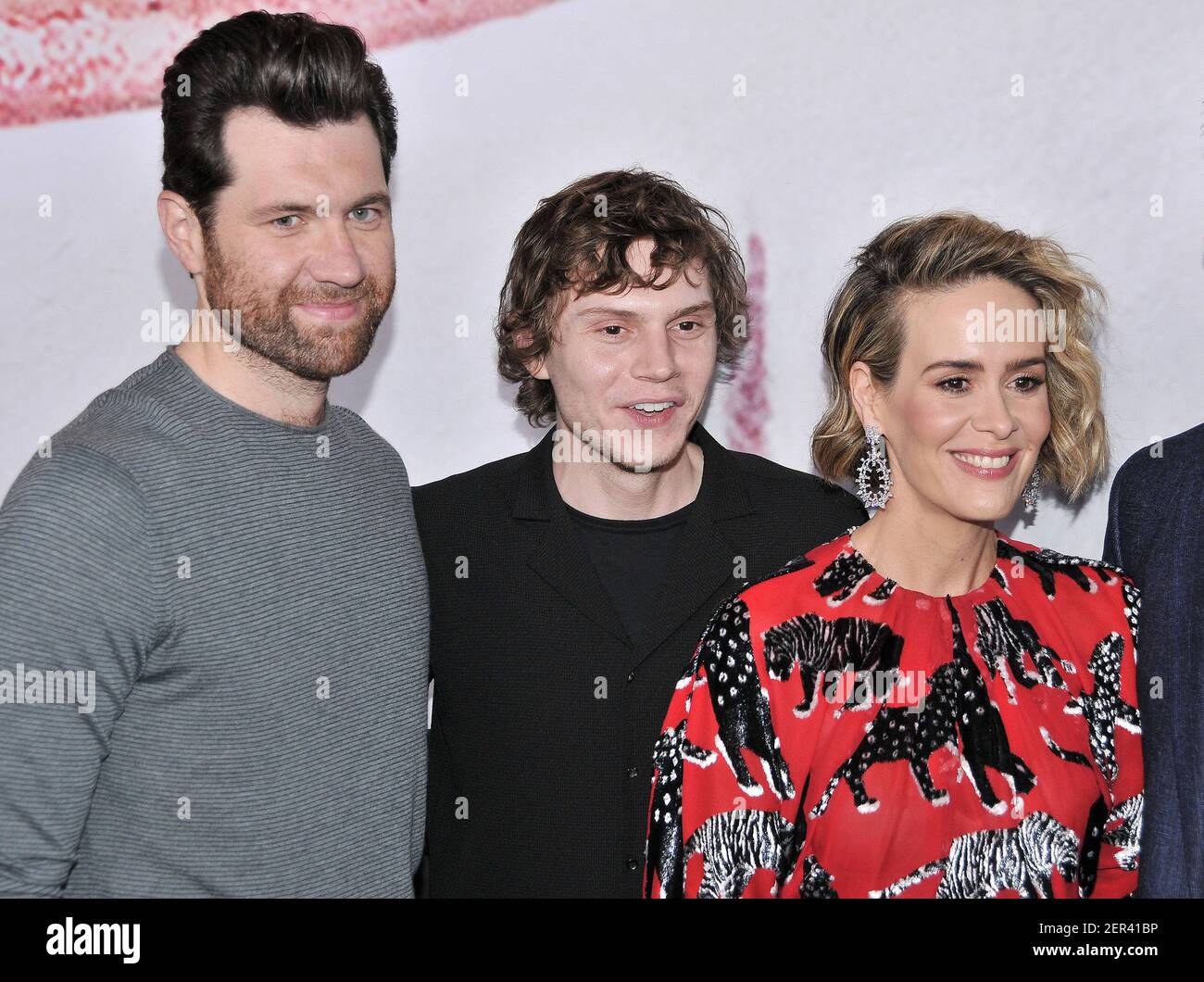 (L-R) Billy Eichner, Evan Peters and Sarah Paulson at the "American ...