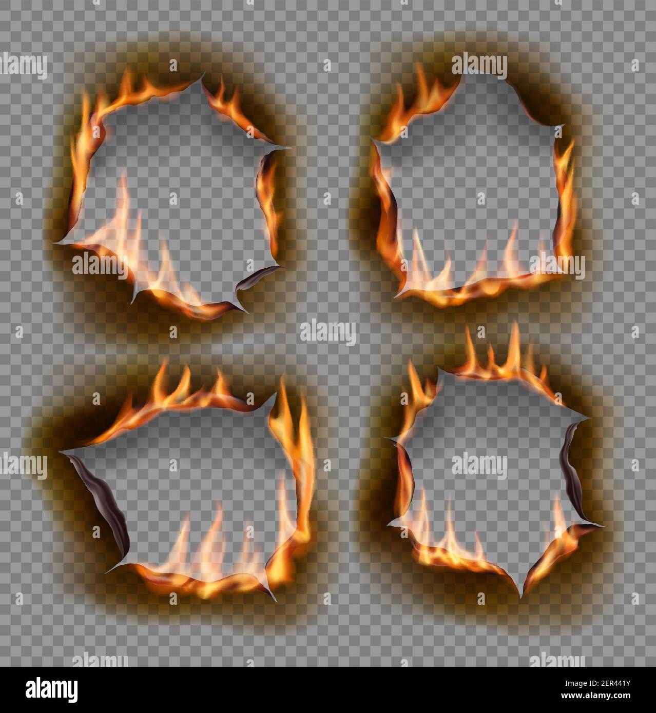 Burned holes Stock Vector Images - Alamy