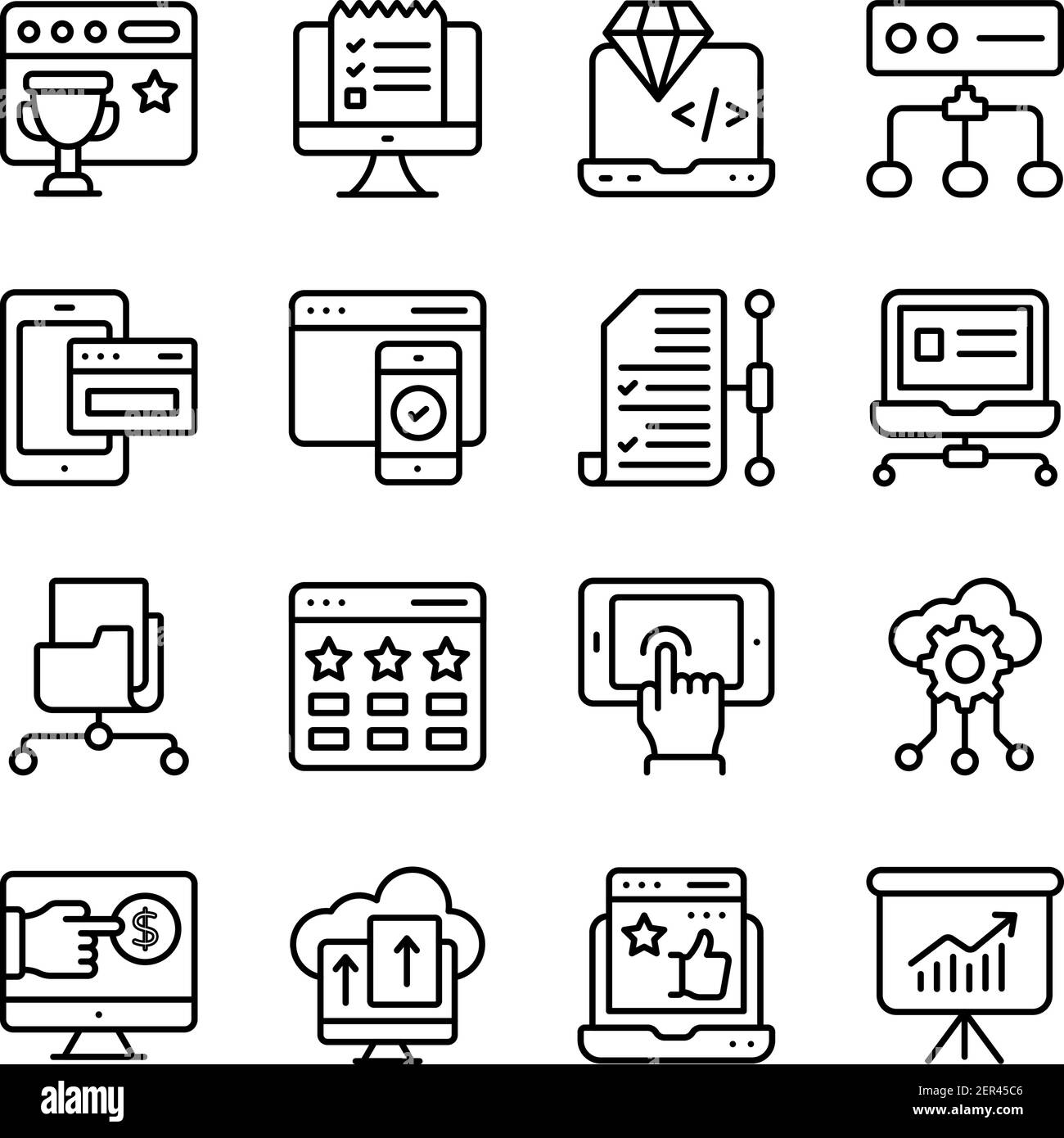 Pack of Marketing Linear Icons Stock Vector Image & Art - Alamy