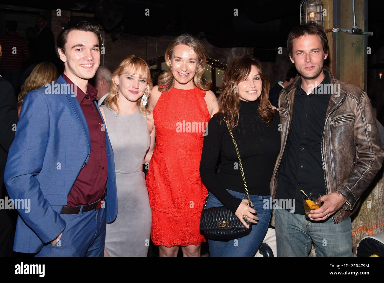 Colin Kelly-Sordelet, Guest, Celine Rattray, Gina Gershon and Fritz ...