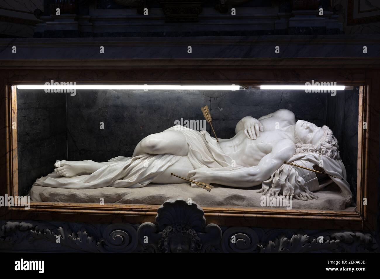 San Sebastiano masterpiece sculpture from 17th century by Giuseppe ...