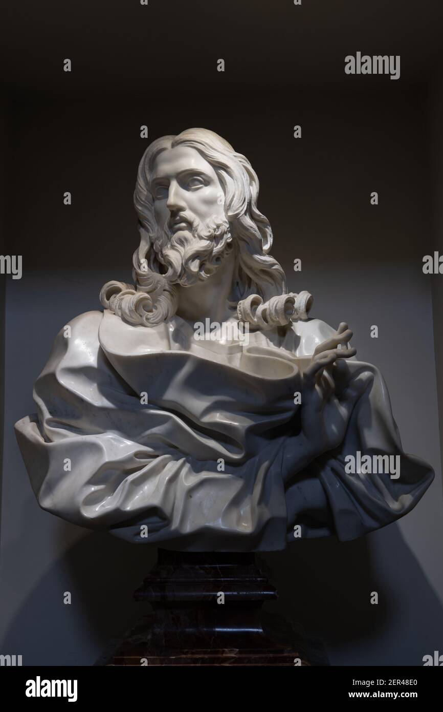 Bust of the Saviour (Salvator Mundi) from 1679, sculpture of Jesus ...
