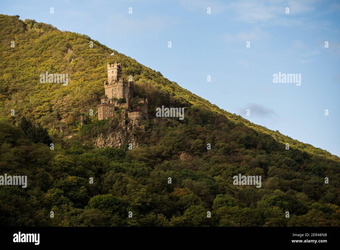 Sooneck Castle from the Rhine Stock Photo - Alamy