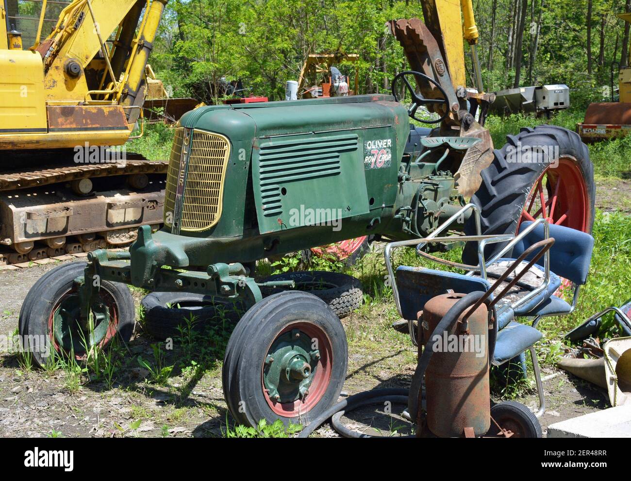 This is an Antique Oliver Row Crop 70 Tractor, in The Endless Mountains ...