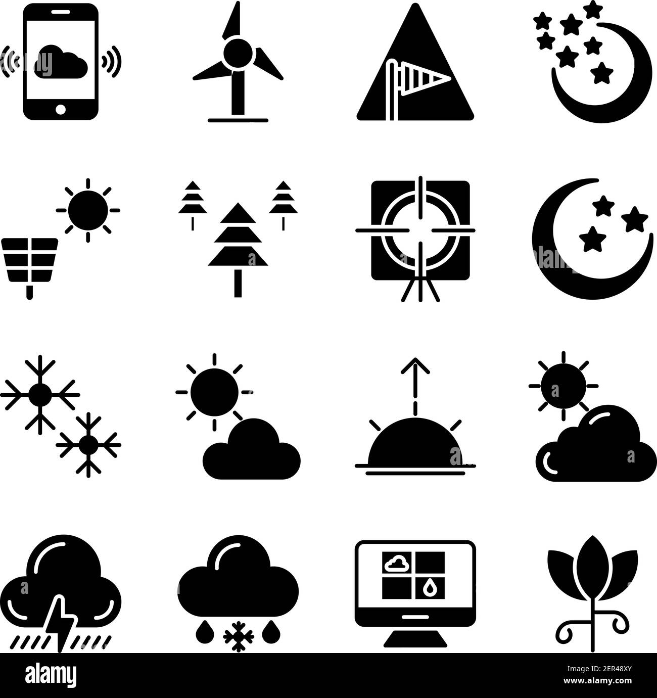Pack of Weather Forecast Solid Icons Stock Vector Image & Art - Alamy
