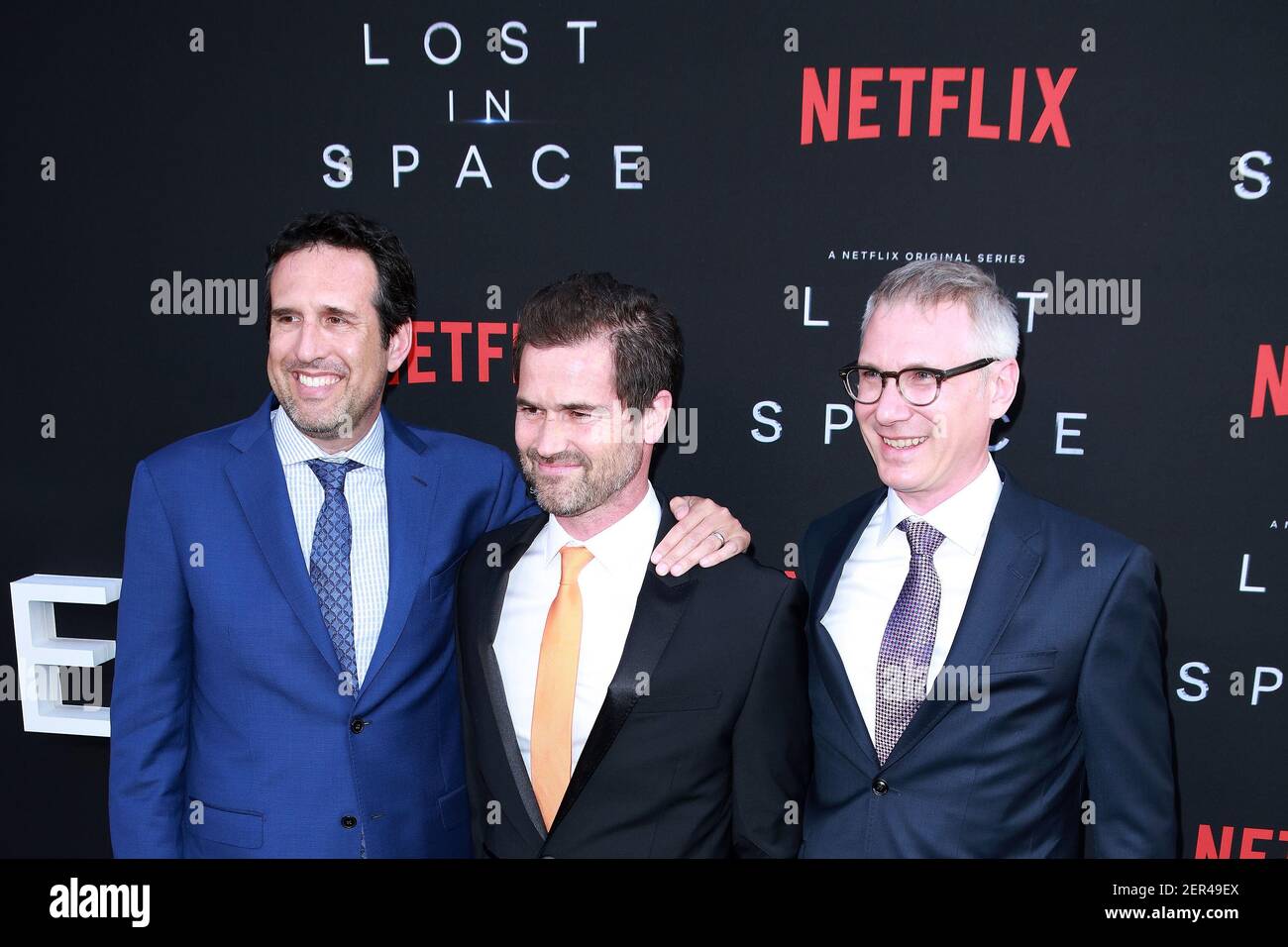 Zack Estrin, Burk Sharpless, Matt Sazama arrive at the Los Angeles ...