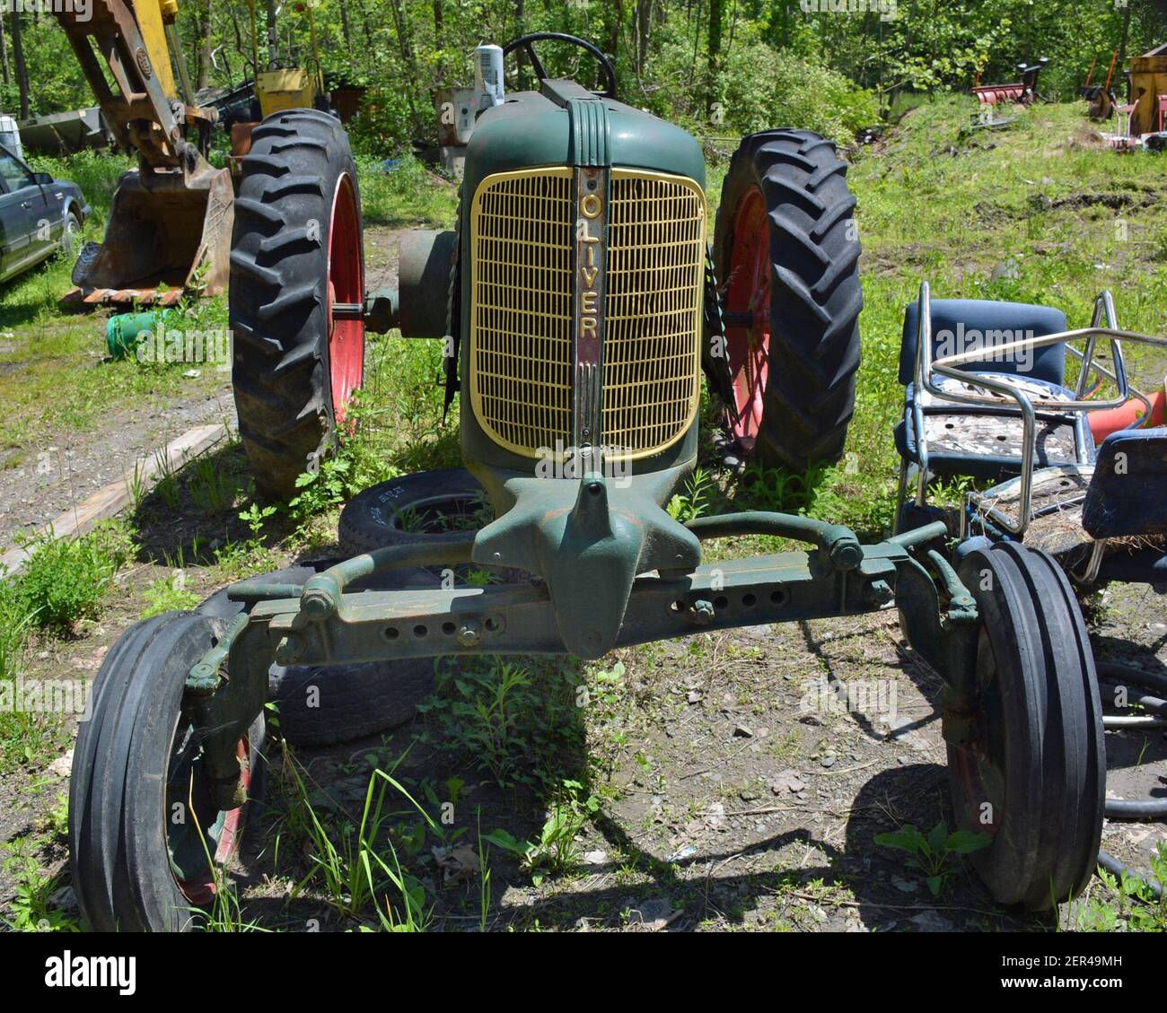 This is an Antique Oliver Row Crop 70 Tractor, in The Endless Mountains ...