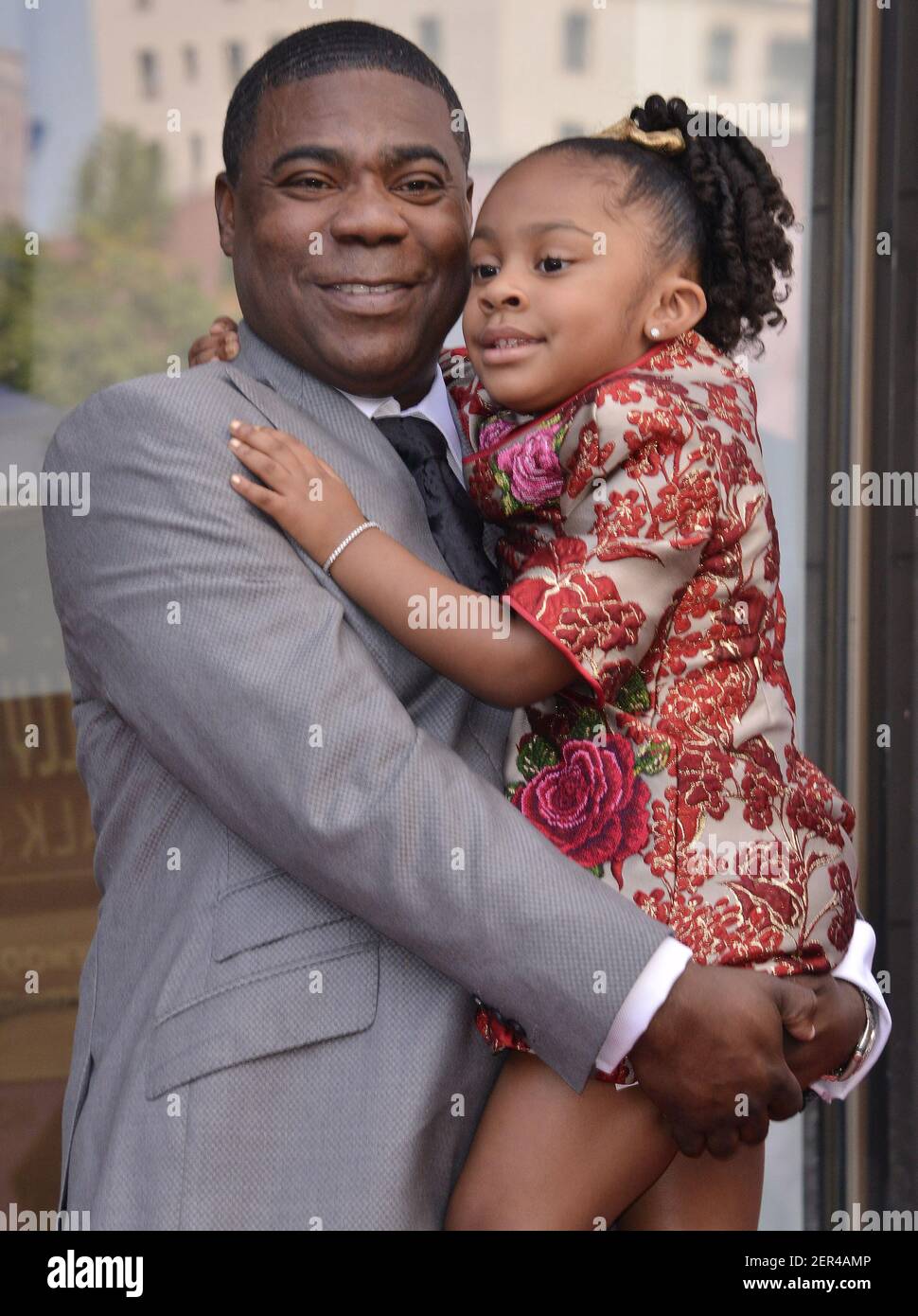 L R Tracy Morgan And Daughter Maven Morgan At Tracy Morgans Star On The Hollywood Walk Of