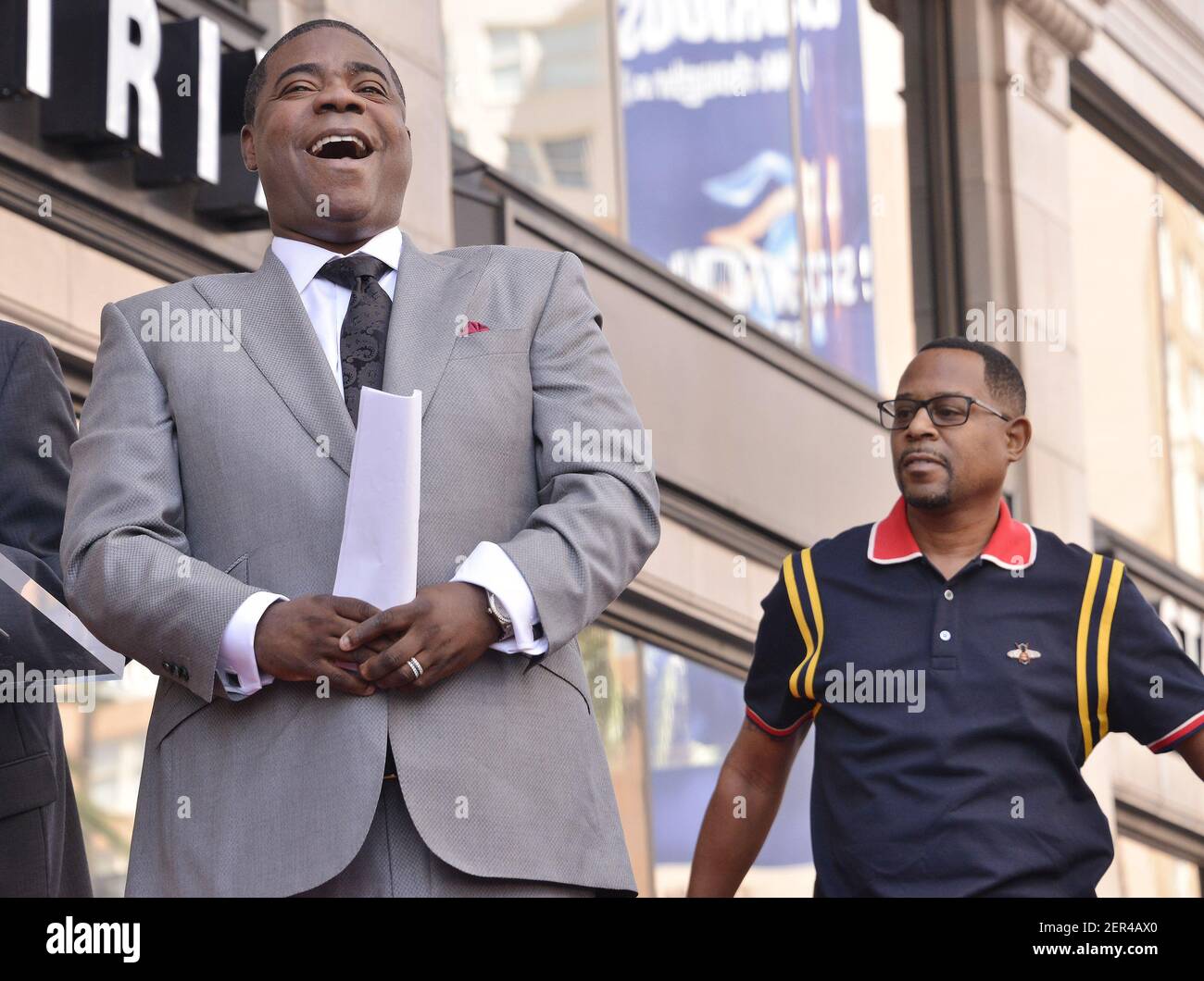 (L-R) Tracy Morgan and Martin Lawrence at Tracy Morgan's Star On The ...