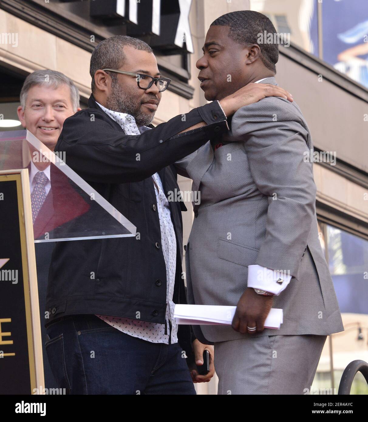 (L-R) Jordan Peele and Tracy Morgan at Tracy Morgan's Star On The ...