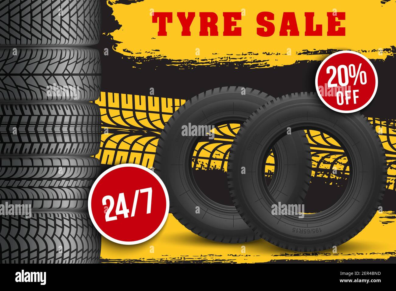 Tyre tread marks Stock Vector Images - Alamy